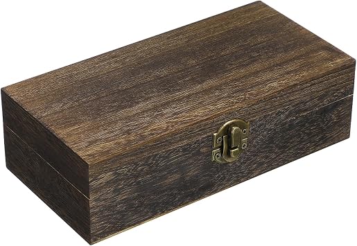 Amazon.com: VILLCASE Wooden Storage Box with Hinged Lid, Vintage ...