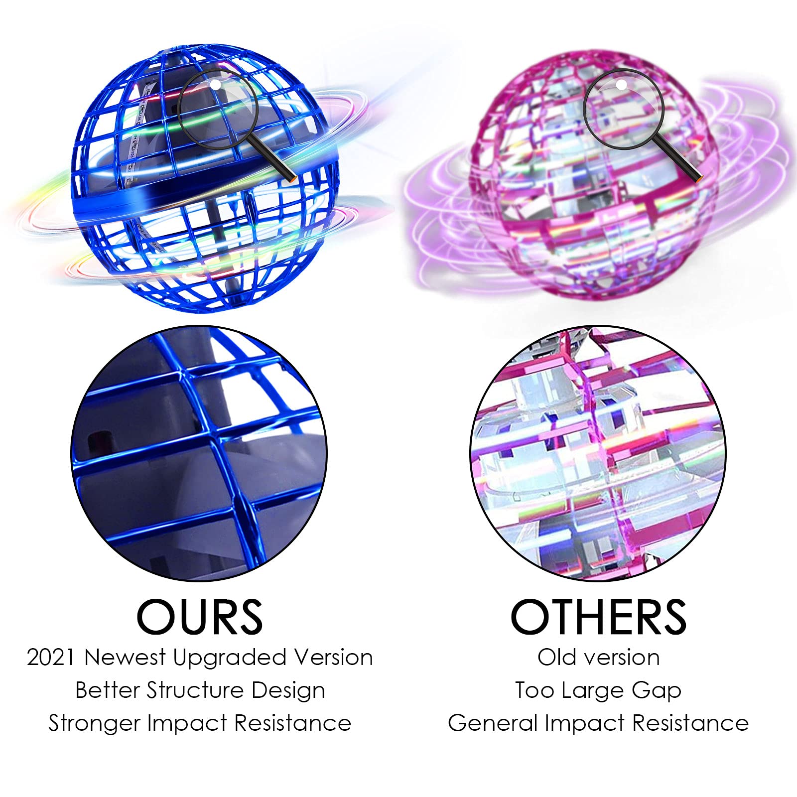 2021 Upgraded Flying Orb, Flying Ball Toys, Howcode Globe Shape Magic ...