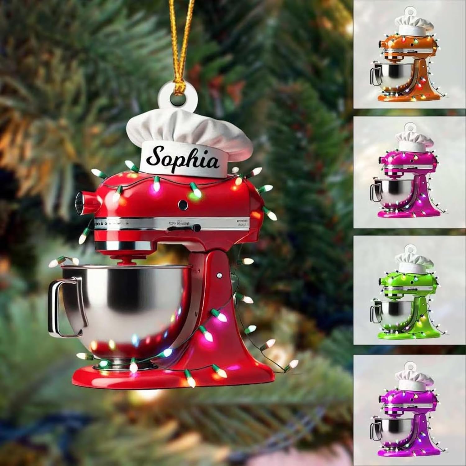 Amazon.com: MY4LOVE Personalized Bakers Christmas Ornaments, Baker ...