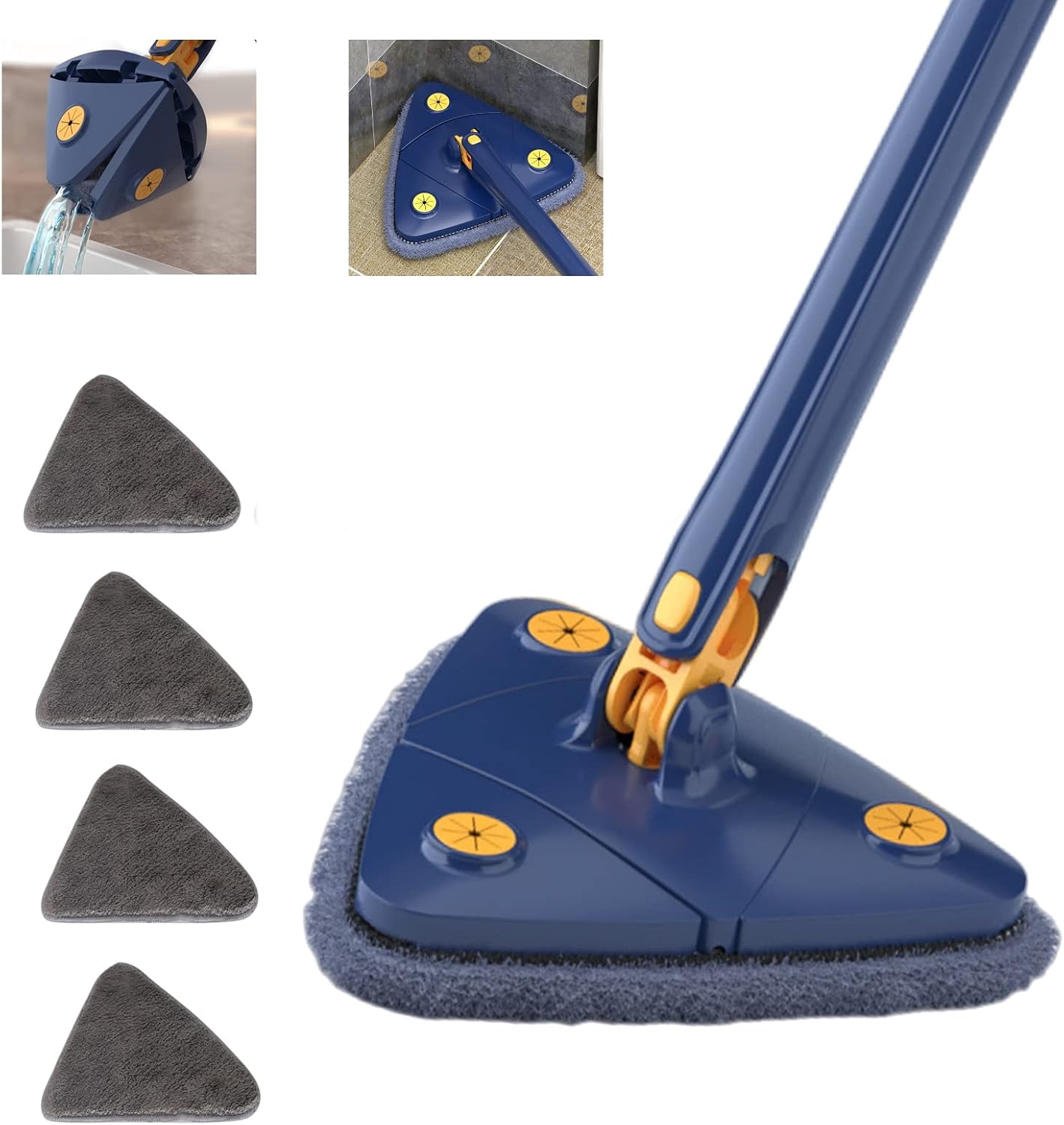 EzonYanGo Um 360 Grad dreieckiger Reinigungsmopp, drehbar, verstellbar ...