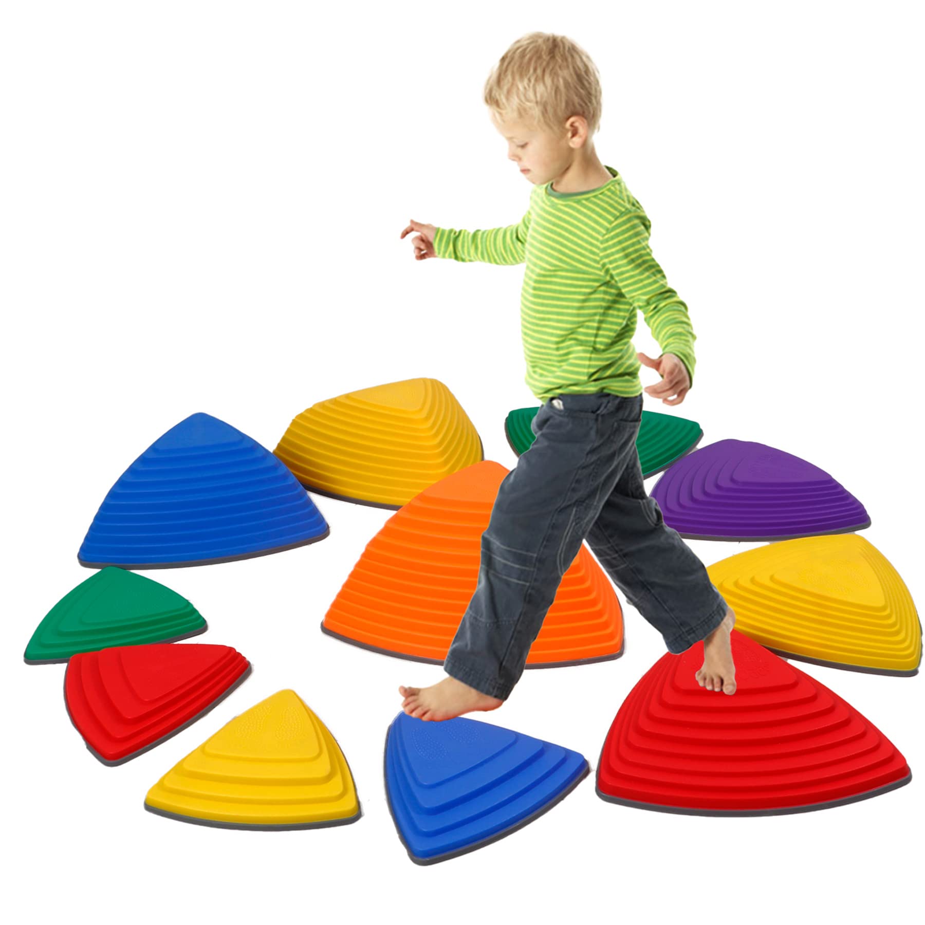 Kids Balance Stepping Stones 11pcs Rubber Anti-Skid Stepping Stones for ...