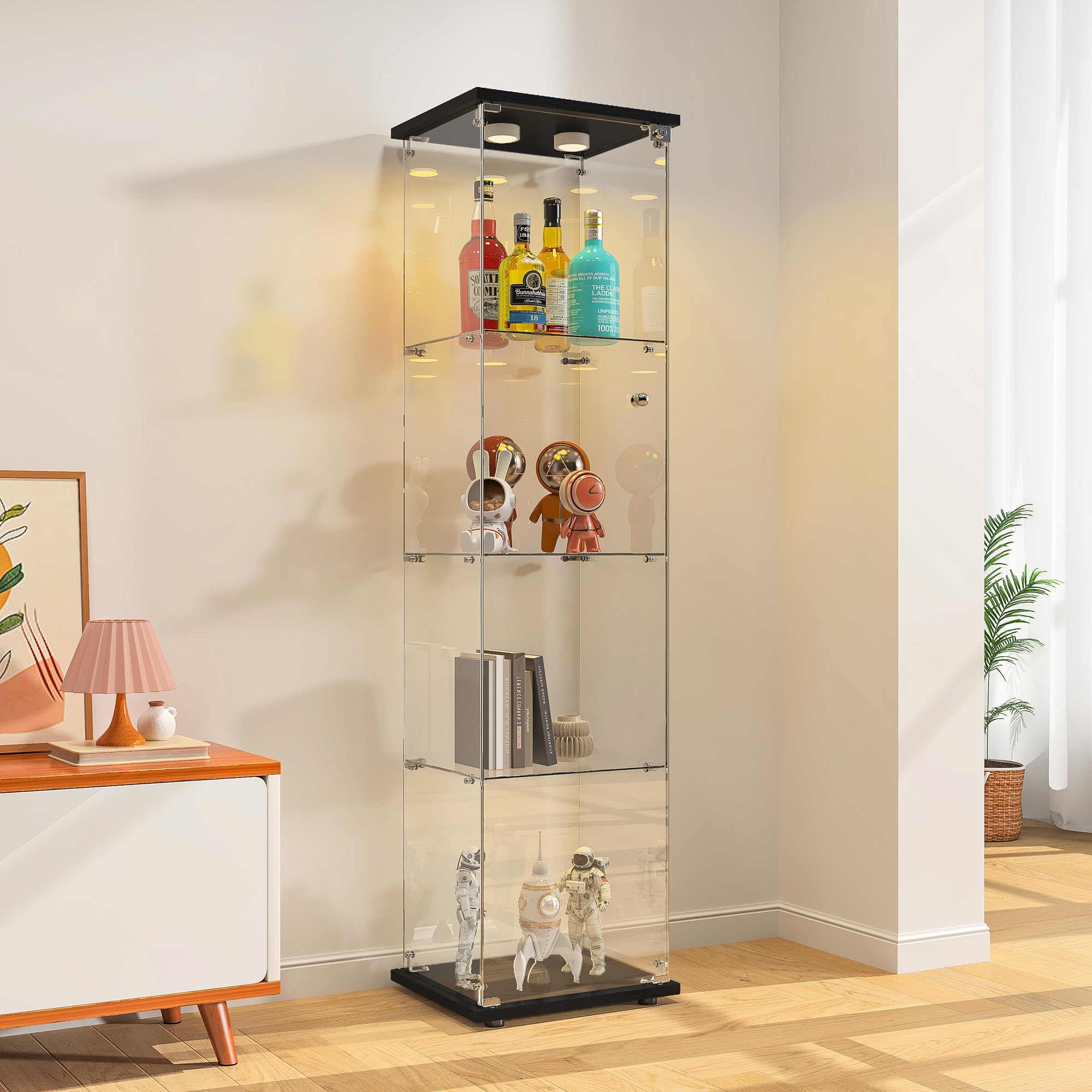 Glass Storage Cabinets Elegant High End Glass Display Cabinet For Your