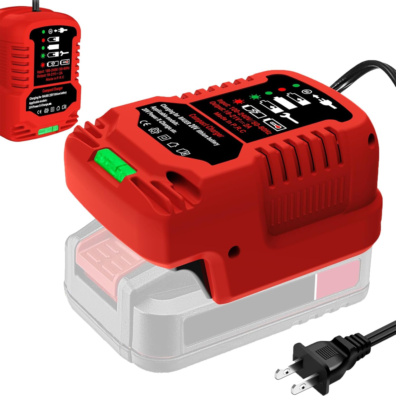 Amazon.com: URUN Fast Charger Replacement for Bauer 20 Volt Max Battery ...