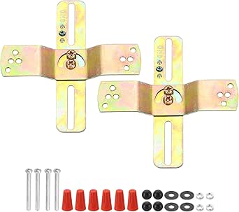 PATIKIL 4" Light Crossbar, 2 Set Steel Cross-Shaped Wall Mounting ...