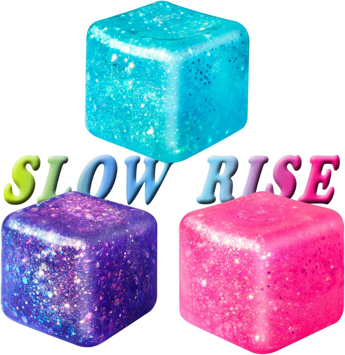 Amazon.com: WLVGR 3Pcs Nice Stress Cube Stress Cubes Squishy Ice Cube ...