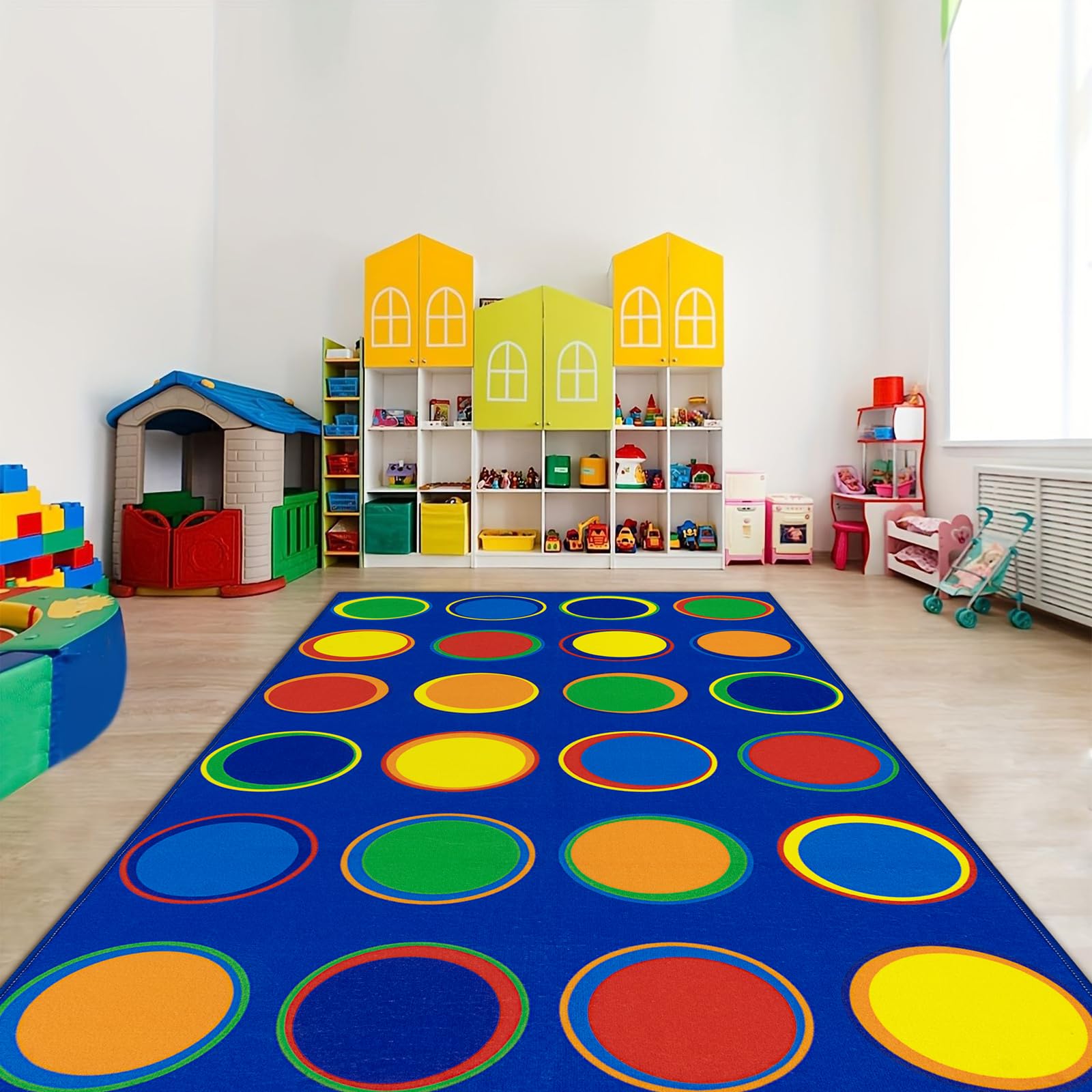 Snapklik.com : LIVEBOX Sitting Spots Kids Rug For Classroom, Washable ...