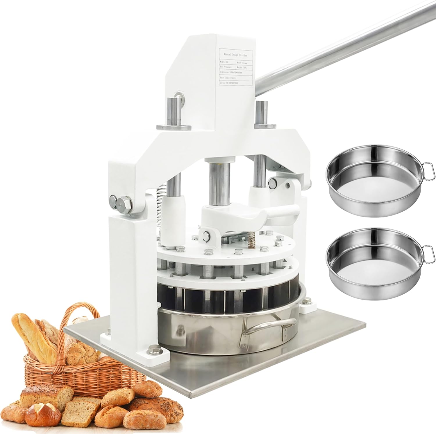 Amazon.com: INTSUPERMAI Commercial Dough Divider 18PCS Manual Dough ...