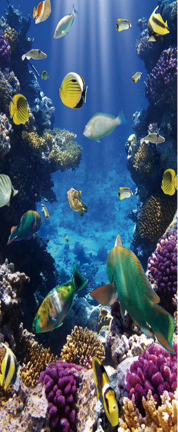 Amazon.com: A.Monamour 3D Door Stickers for Interior Doors Tropical ...