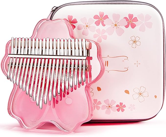 Amazon.com: Clear Kalimba Thumb Piano 21 Key with EVA Protective Case ...