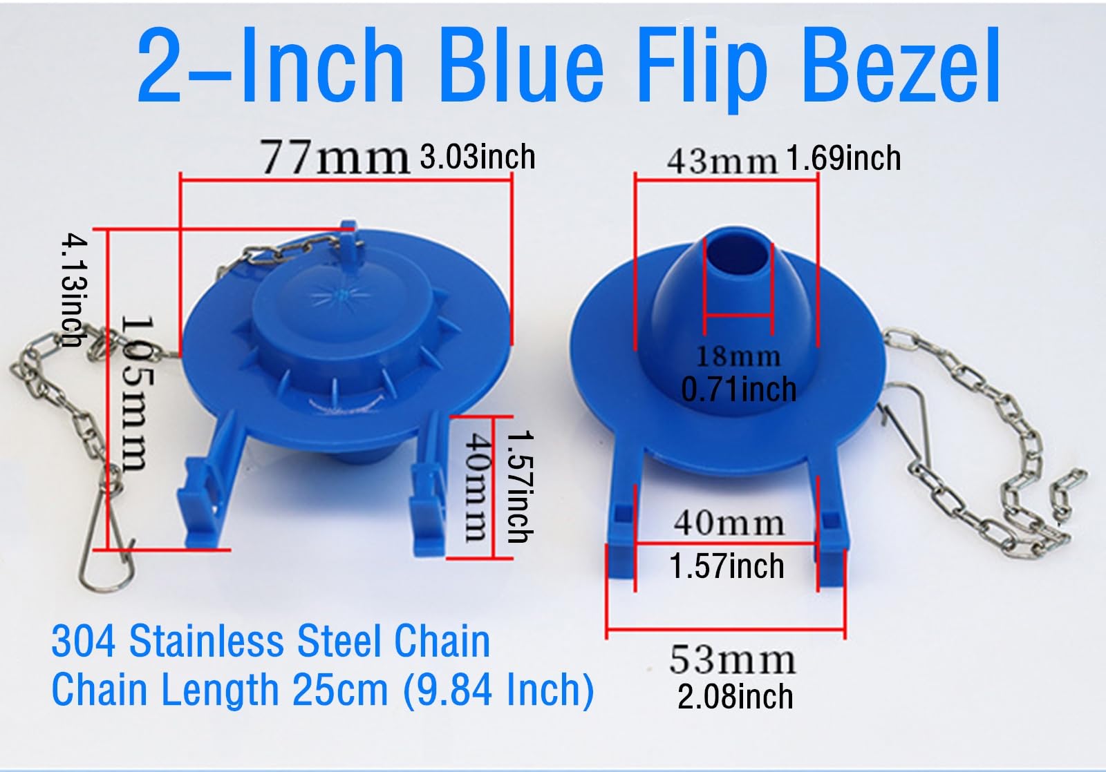 Snapklik.com : 2 Pack Toilet Flappers, Universal 2 Inch Toilet Flapper ...