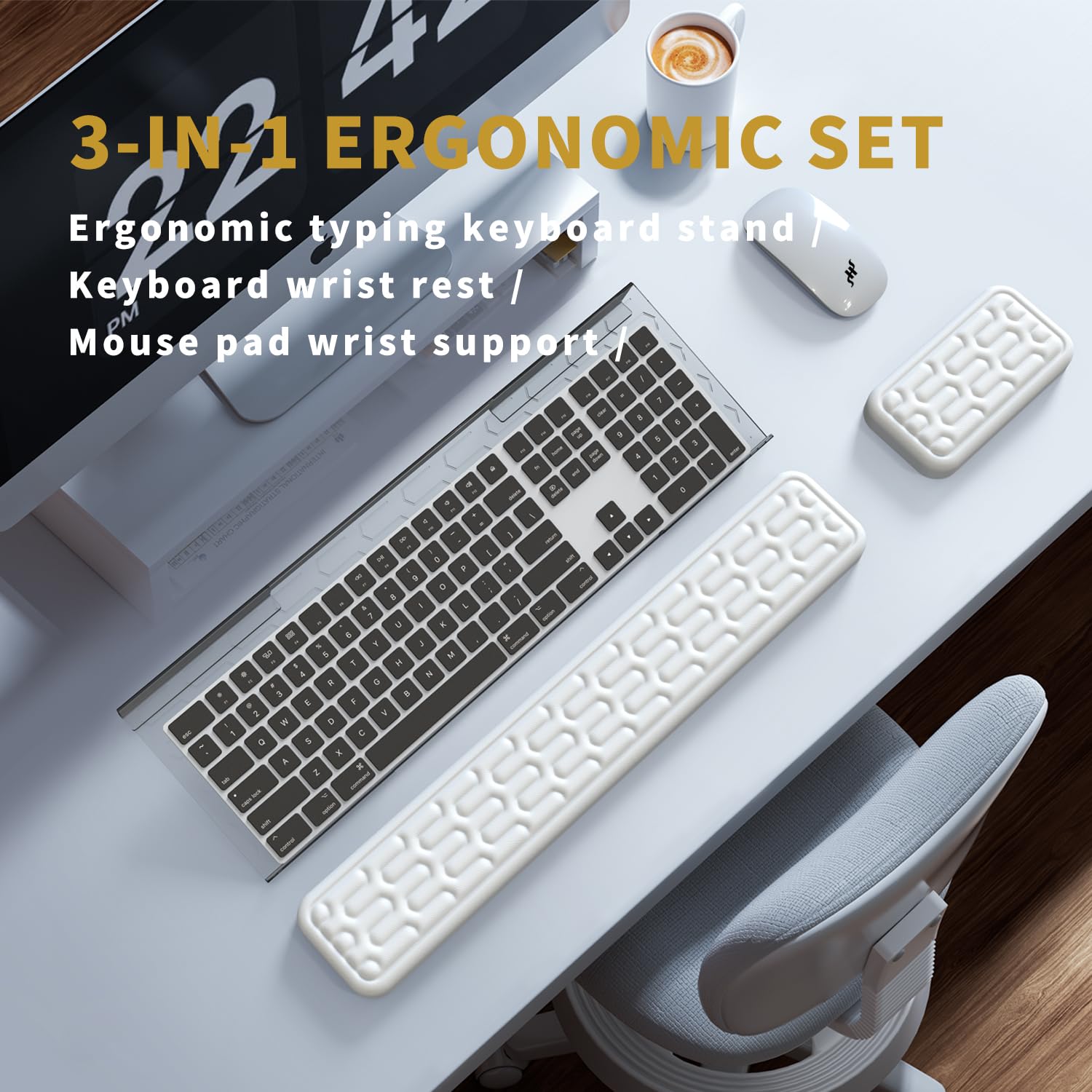 Snapklik.com : Hokafenle 3 In 1 Keyboard Stand & Keyboard Wrist Support ...