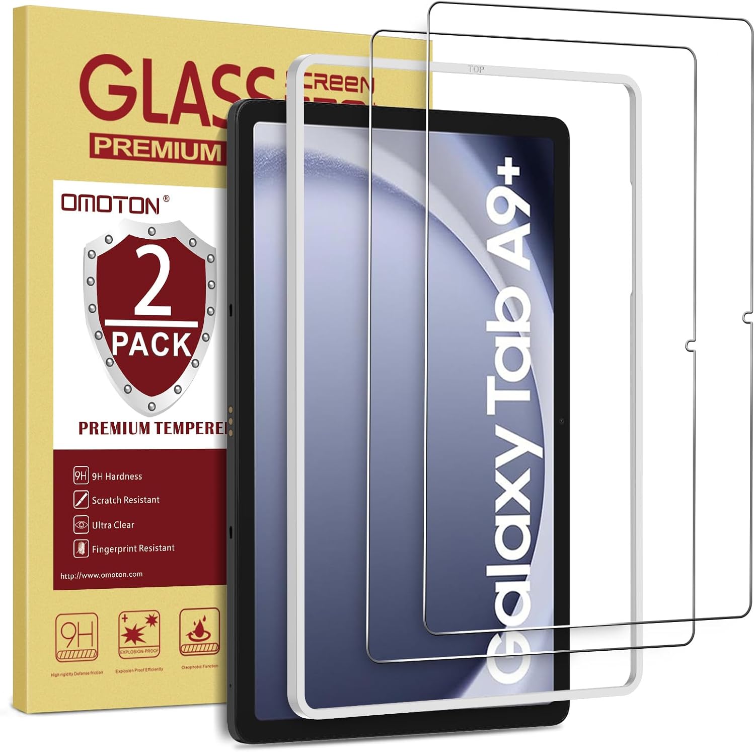 Amazon.com: OMOTON Screen Protector for Samsung Galaxy Tab A9 Plus 5G ...