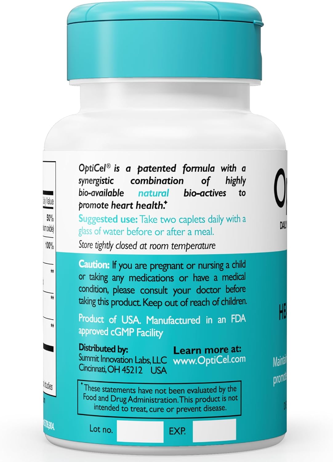 OptiCel Salud cardíaca – Suplemento de salud cardíaca y presión ...