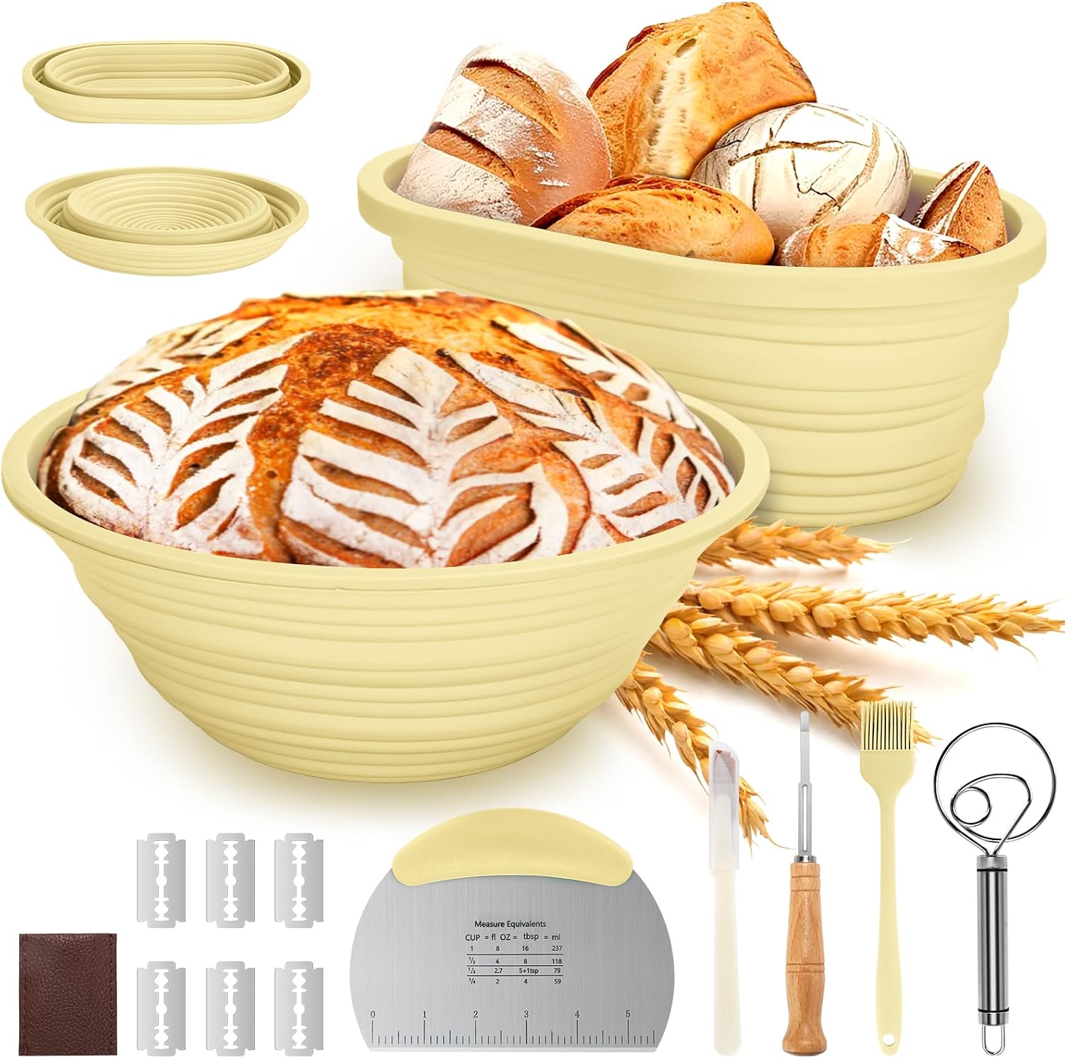 Amazon.com: OUTFANDIA Sourdough Bread Baking Supplies, Silicone ...