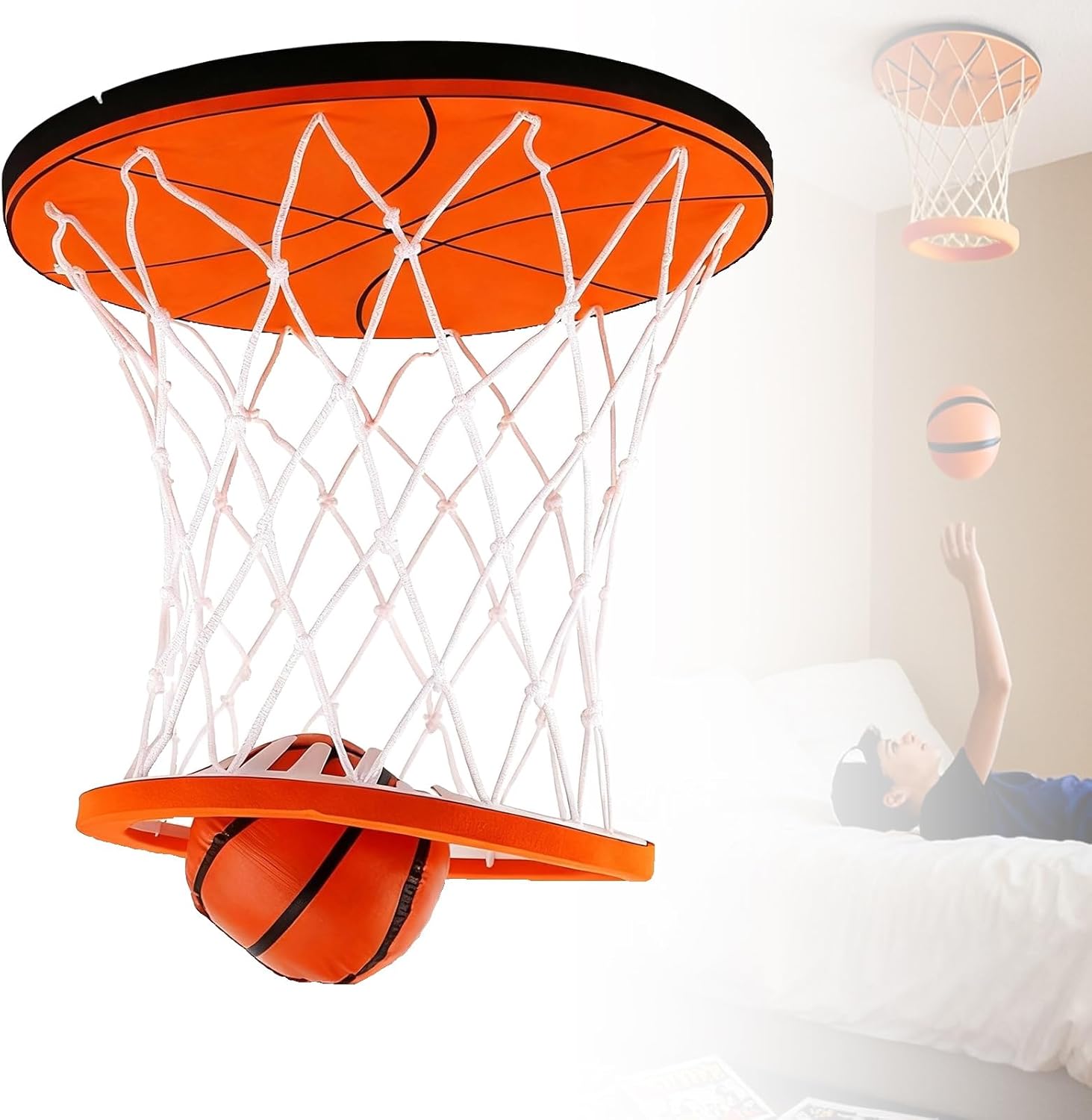 Amazon.com : Hanging Indoor Basketball Hoop, Portable Ceiling Swish ...