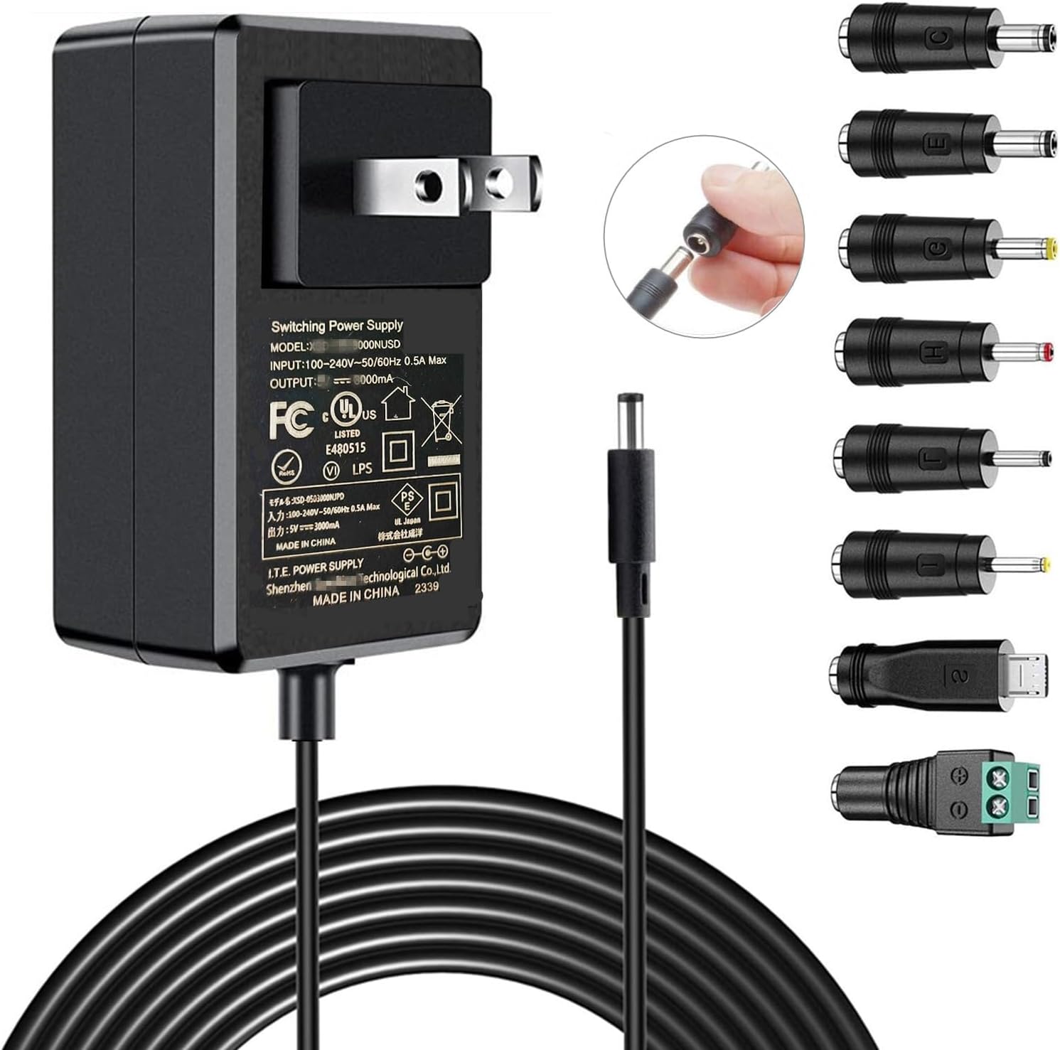 Amazon.com: AC Adapter 12V 3A Power Supply DC12V 3A 2A 1A UL Listed ...