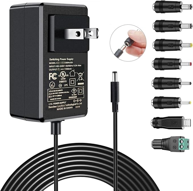 Amazon.com: AC Adapter 12V 3A Power Supply DC12V 3A 2A 1A UL Listed ...