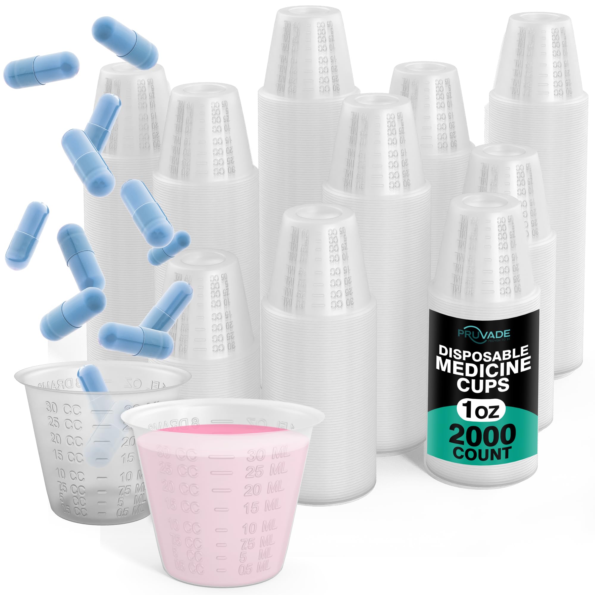 Amazon.com: [2000 Pack - 1 oz.] Pruvade Disposable Medicine Cups with ...
