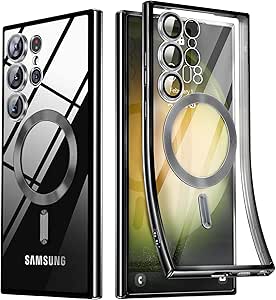 Amazon.com: Humixx for Samsung Galaxy S24 Ultra Case Magnetic Clear Case [Intergrated Camera ...