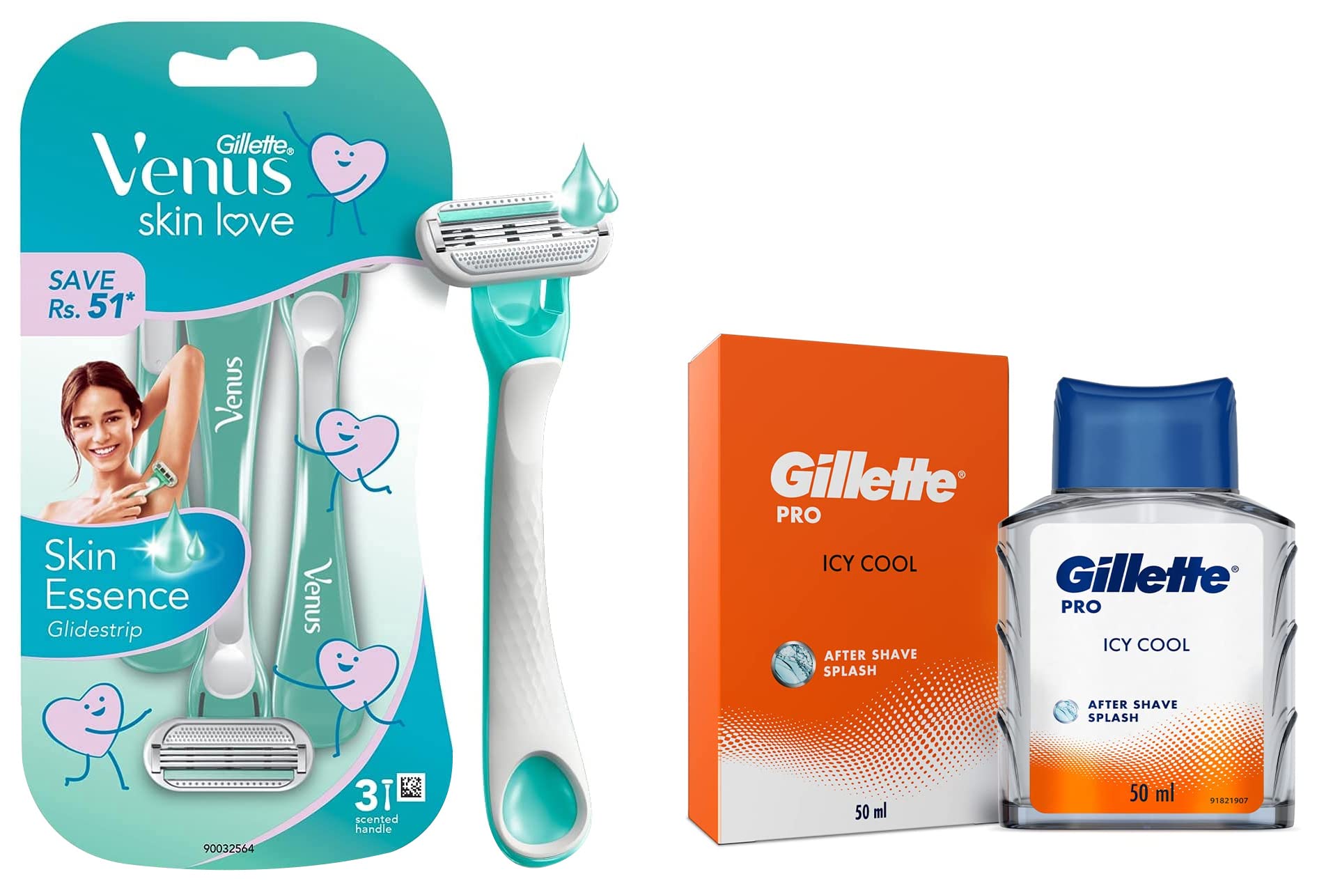 Gillette Women's Venus Skin Love with Skin Essence Razor for Hair ...