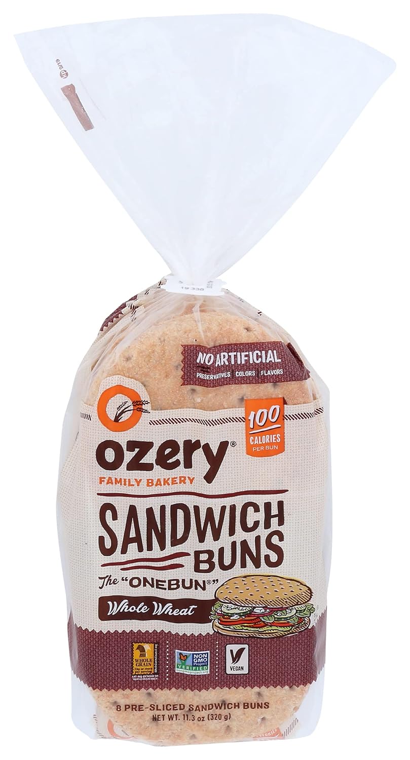 Amazon.com: Ozery Bakery, Bun Whole Wheat Sandwich 100 Calorie, 11.3 ...