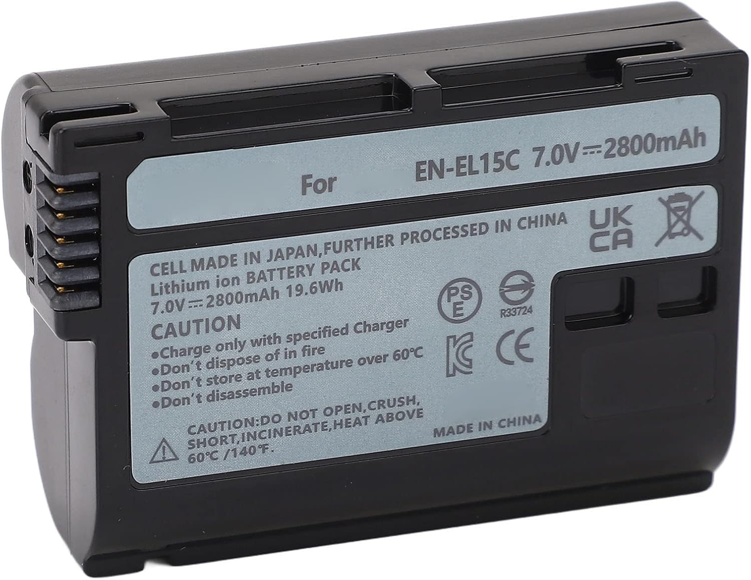 Cameras Battery Replacement, 7.0V 2800mah Capacity Upgraded Lithium Ion ...