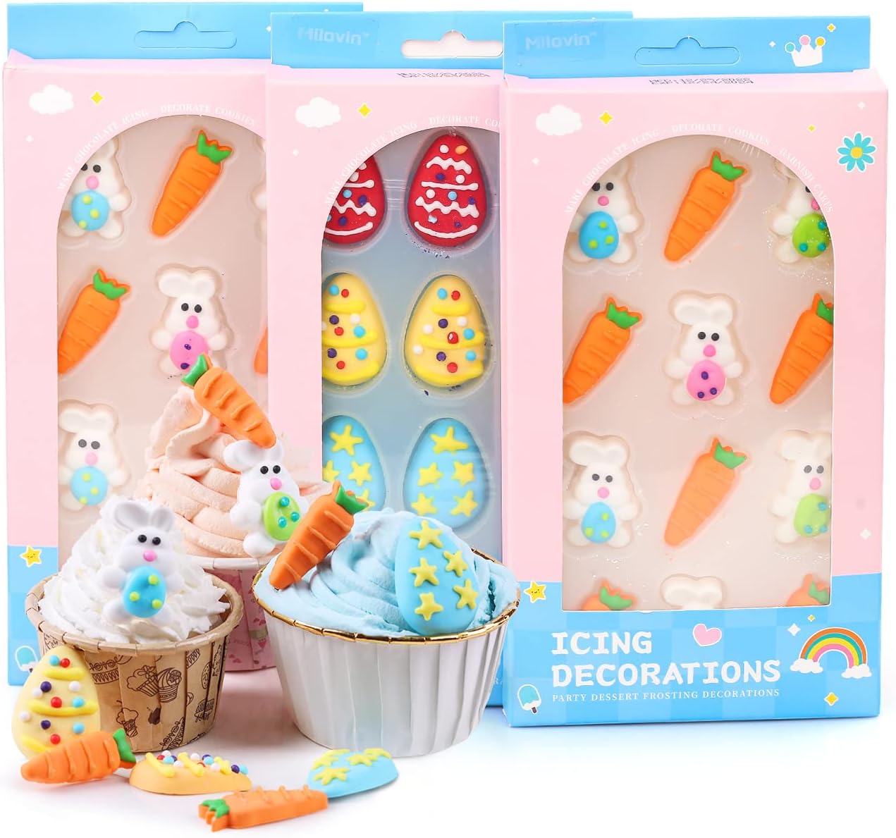 Amazon.com: Edible Easter Cake Decorations for Cake Decorating, Carrot ...