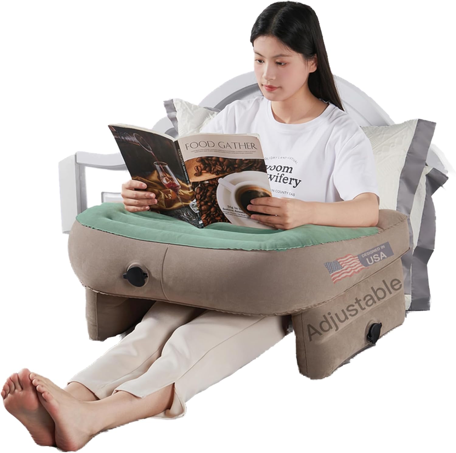 Amazon.com: Reading Pillow, Lap Desk Arm Rests, Cushy Desk & Portable ...
