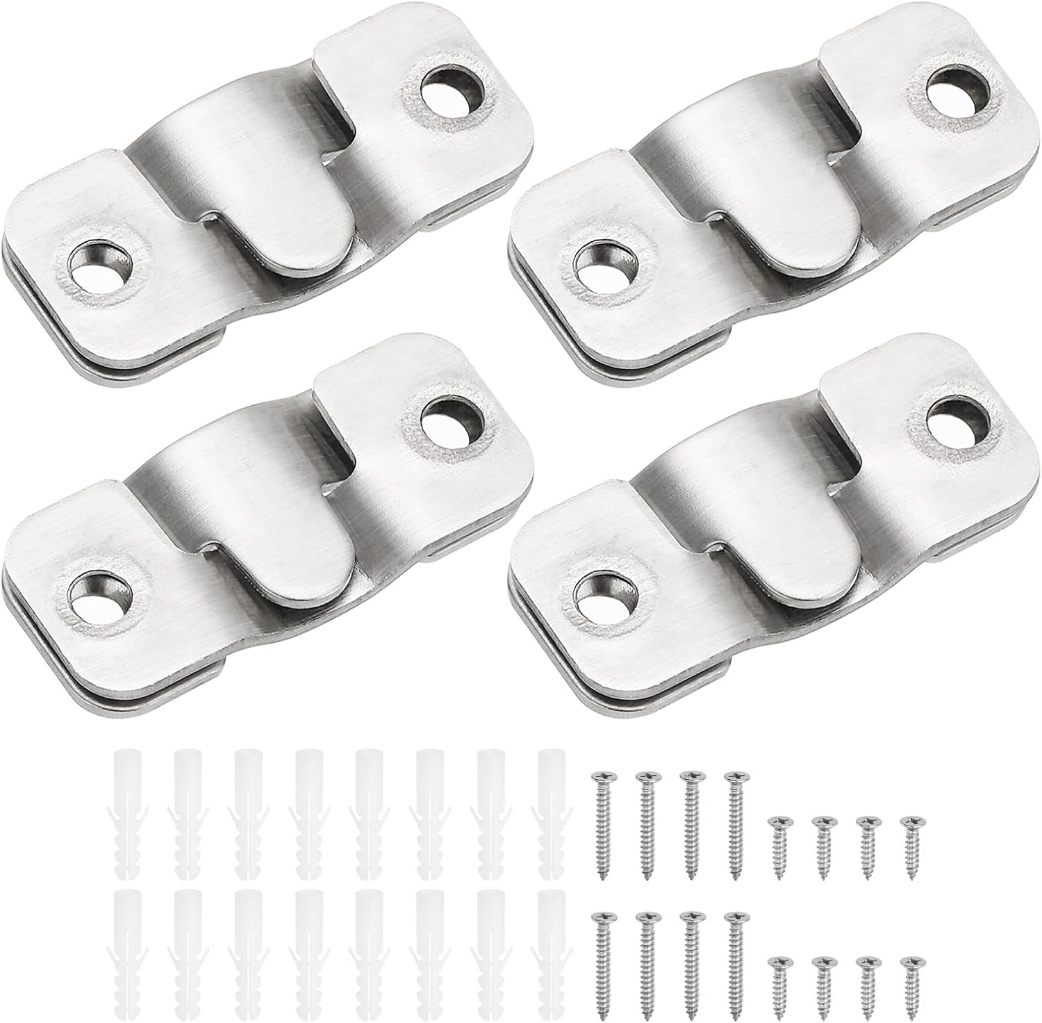 PATIKIL Flush Mount Bracket 43x19mm, 4 Pairs Interlocking Hanging ...