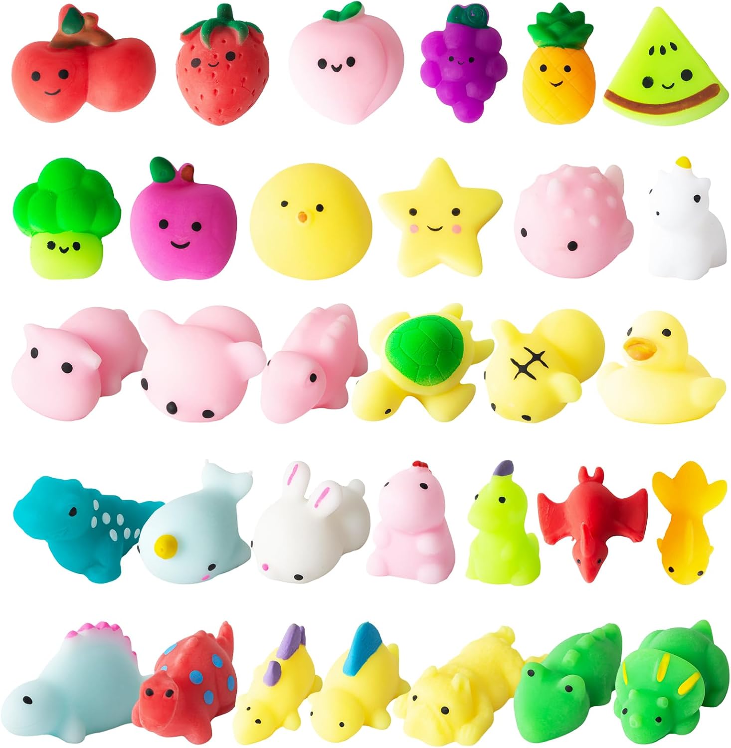 32 Pezzi Antistress Squishy Fidget Toys - Kawaii Animale Frutta ...