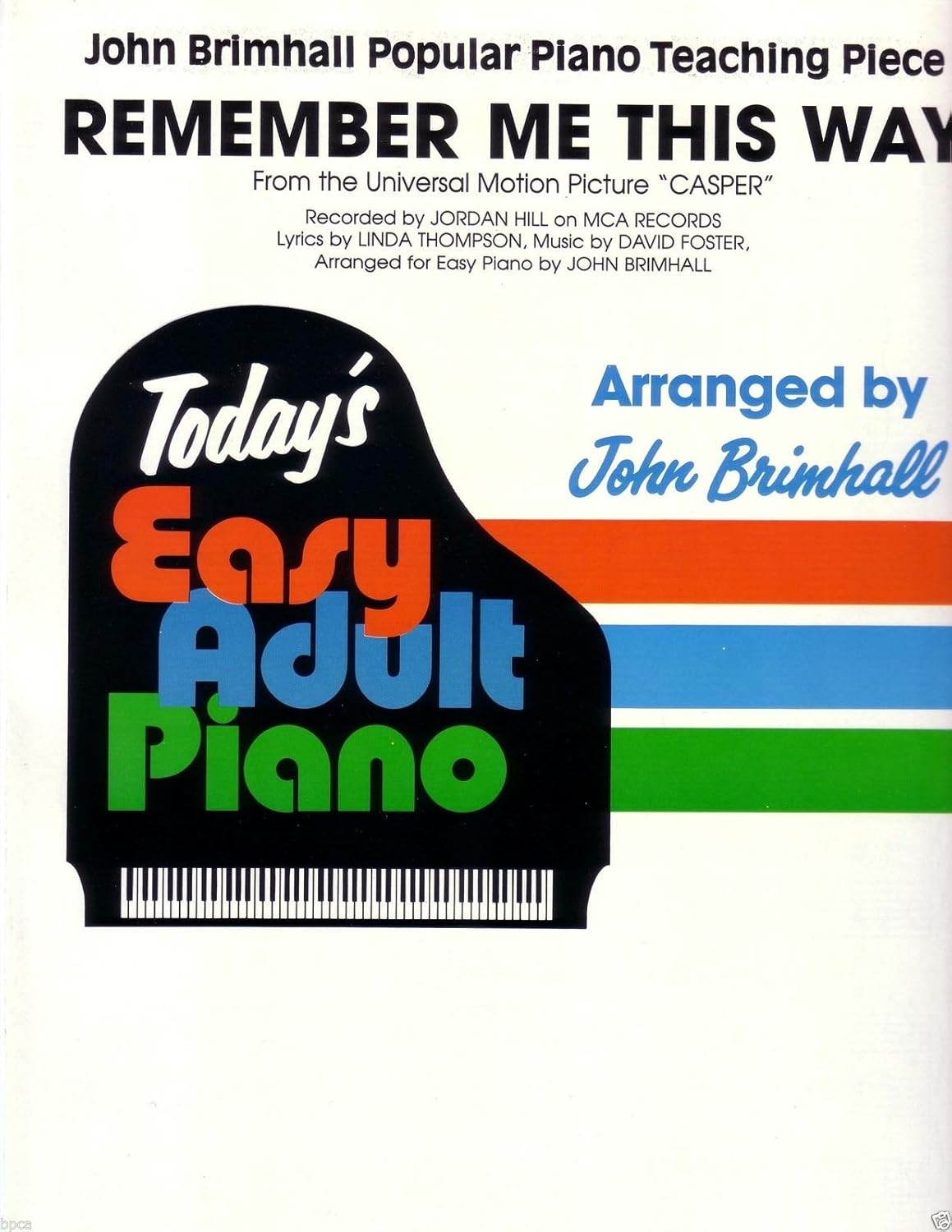 Remember Me This Way (Jordan Hill) - Piano/Vocal Sheet Music: Jordan ...