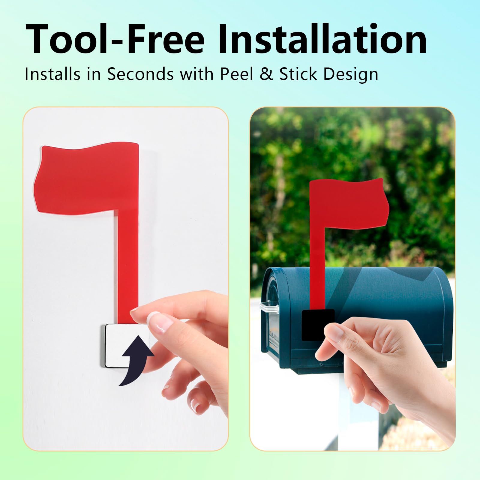 Snapklik.com : Mailbox Flag Replacement Universal 2 Pack Red Mailbox ...