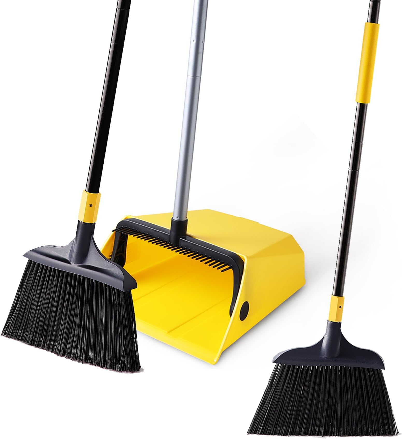 Amazon.com: Yocada Heavy Duty Broom and Dustpan Set 3PCS Brooms ...