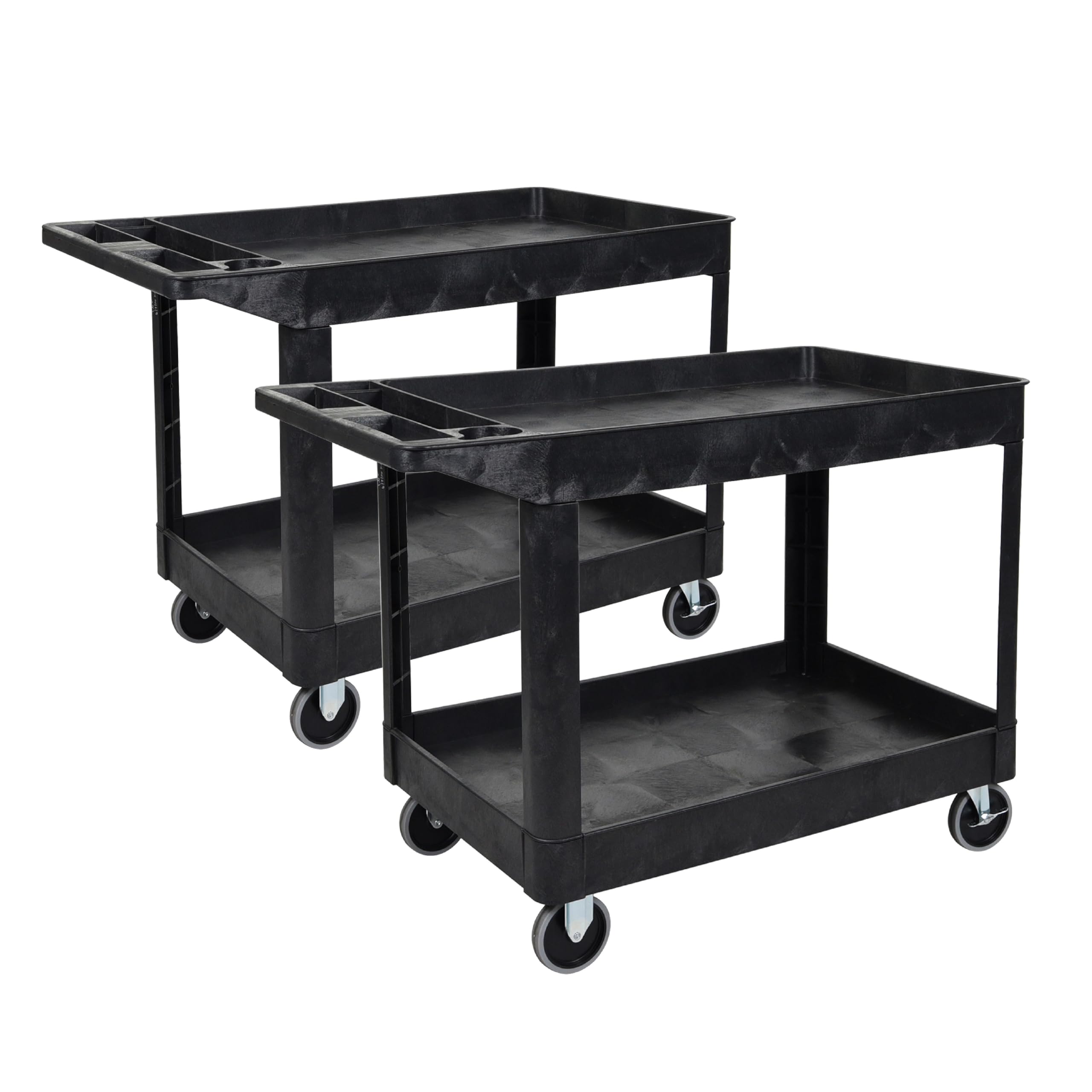 Amazon.com: Tubstr Extra Large Two-Shelf Utility Cart with Wheels (2 ...