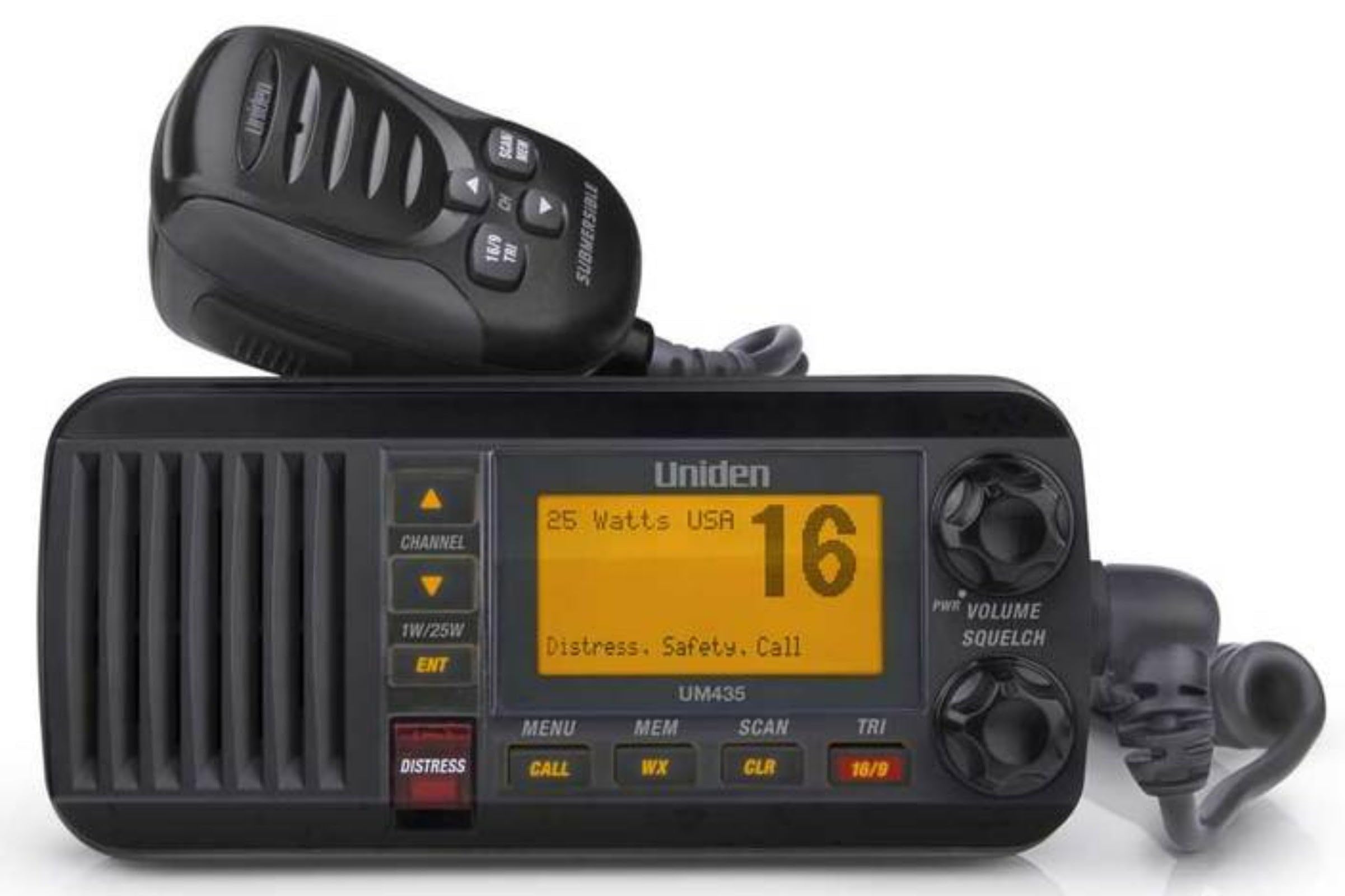 Snapklik.com : UM435BK Advanced Fixed Mount VHF Marine Radio, All USA ...