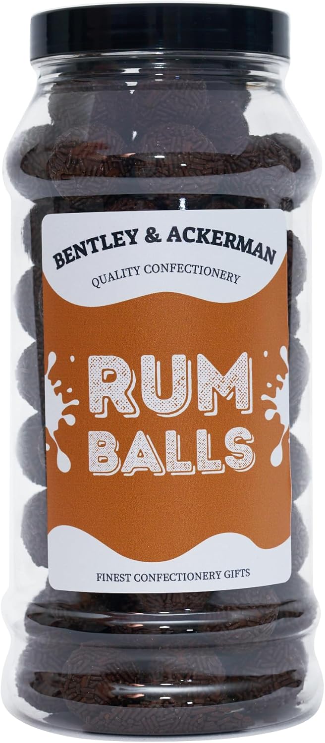 Rum Balls - (600g) Original Retro Rum Balls in a Gift Jar By Bentley ...