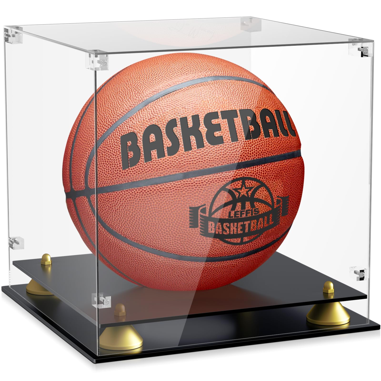 Amazon.com: Leffis Basketball Display Case Acrylic Clear, UV Protected ...