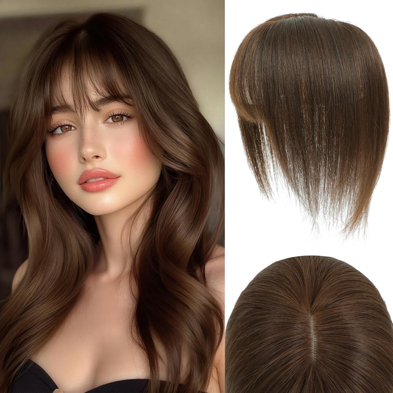 Hair Toppers For Women Real Human Hair 360 Cover Middle | Desertcart INDIA