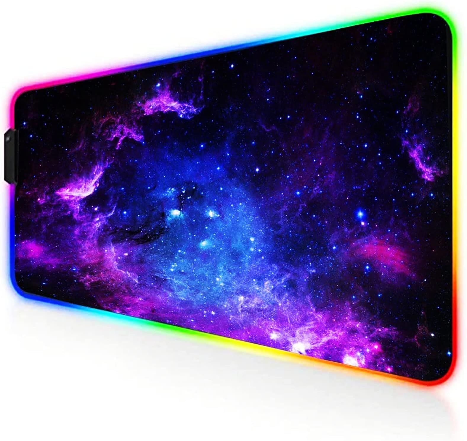 RGB Gaming Mouse Mat Pad - TEKXDD 800x300 mm LED Glowing Keyboard Mouse ...