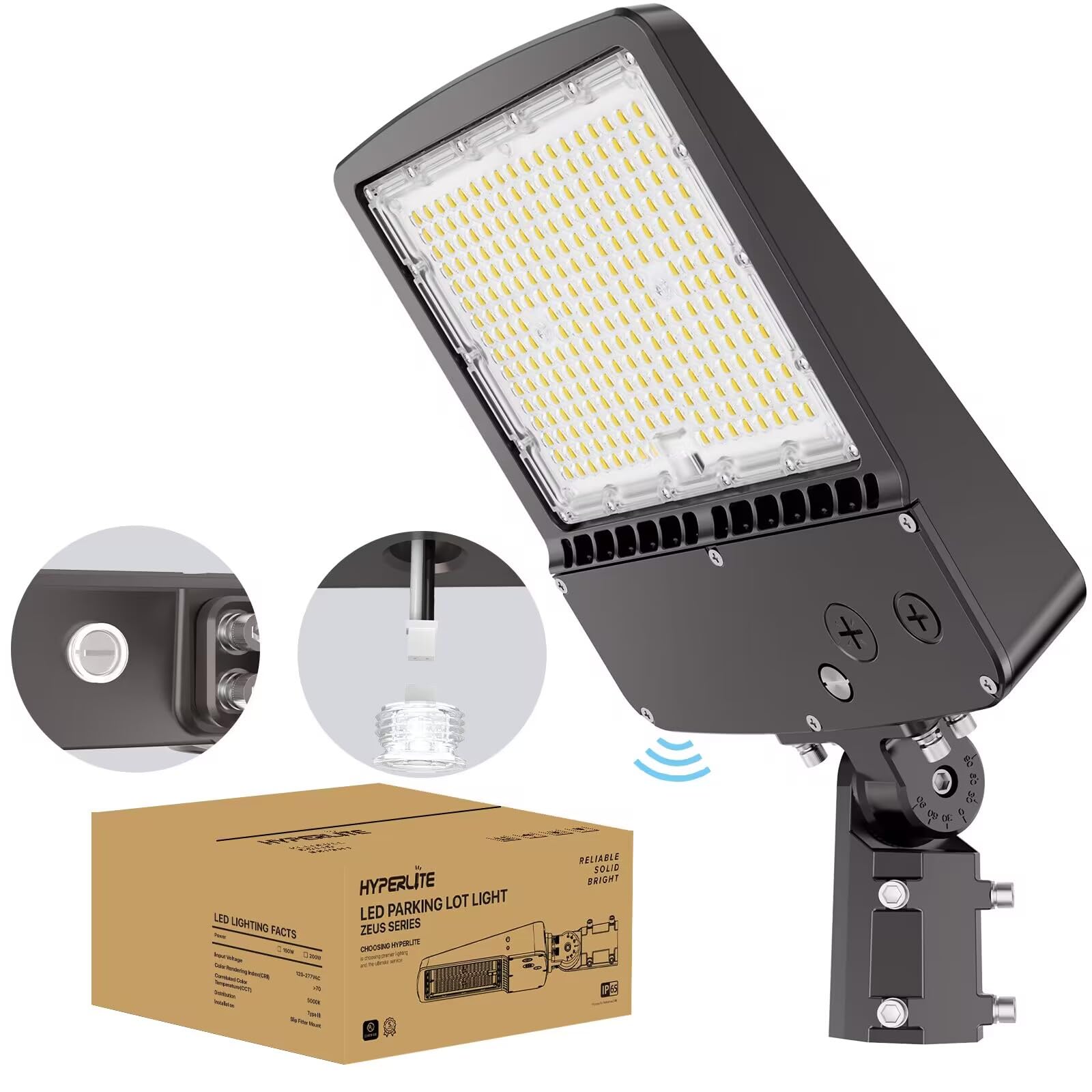 HYPERLITE 200W LED Parking Lot Light, 30000LM Dusk to Dawn LED Parking ...