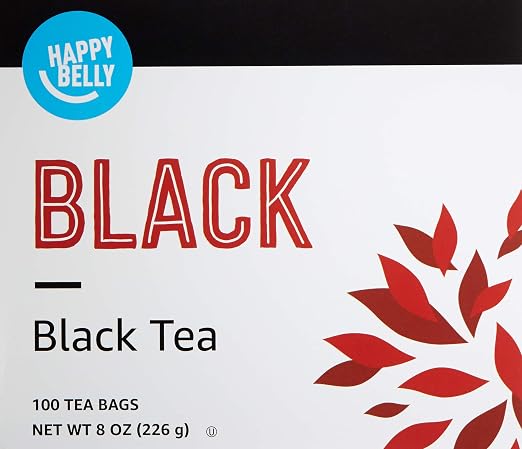 Amazon.com: Amazon Brand - Happy Belly Tea Bags, Black, 100 Count ...