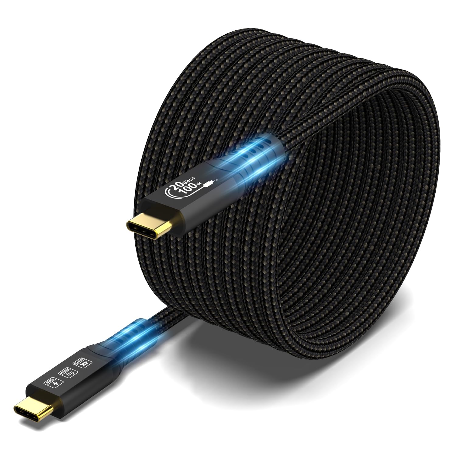 Amazon.com: CHENLENIC 16.5FT USB C Cable 3.2 Gen 2X2 20Gbps, 5M Type C ...