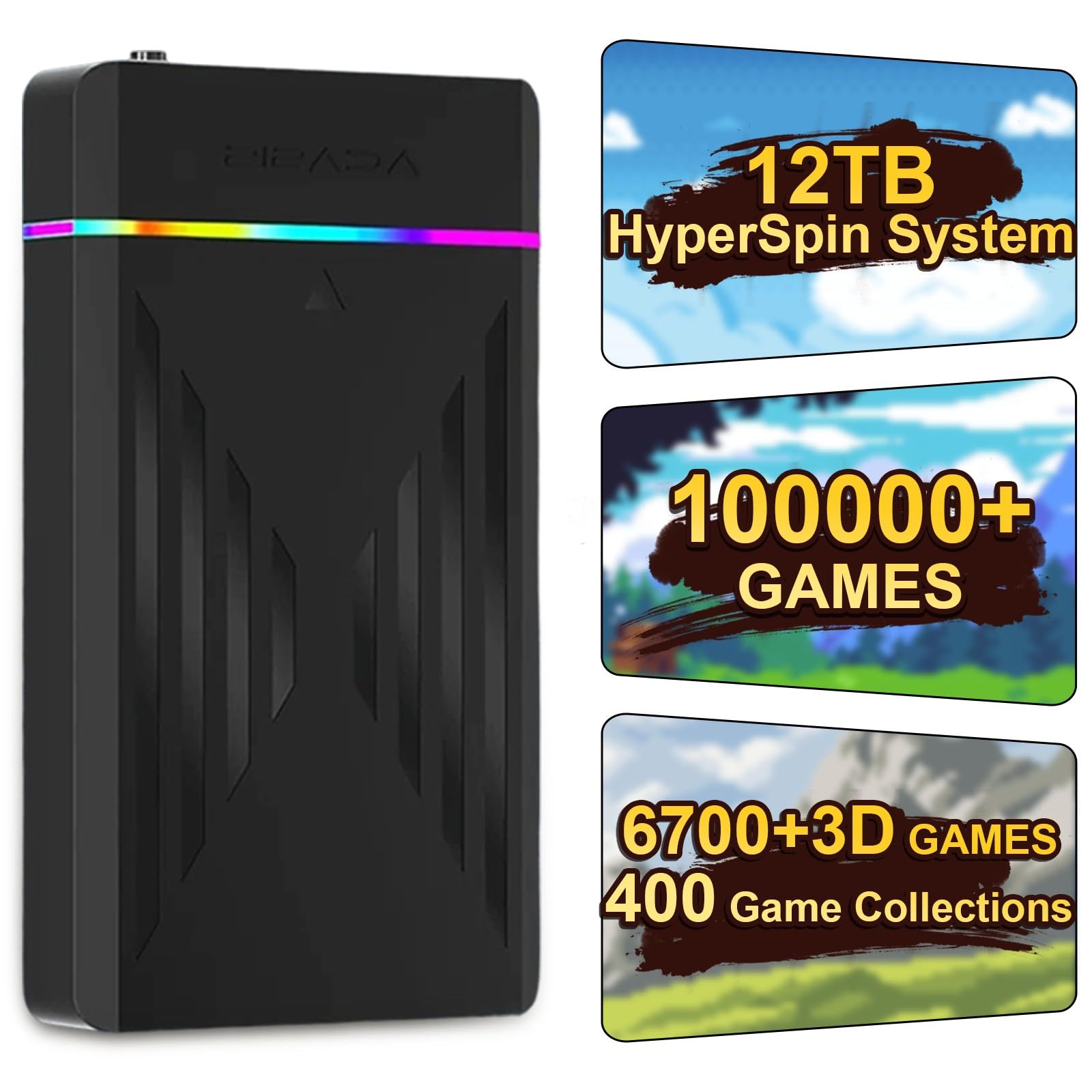 Amazon.com: 12TB Retro Game Hard Drive with 100000+ Classic Games,Retro ...