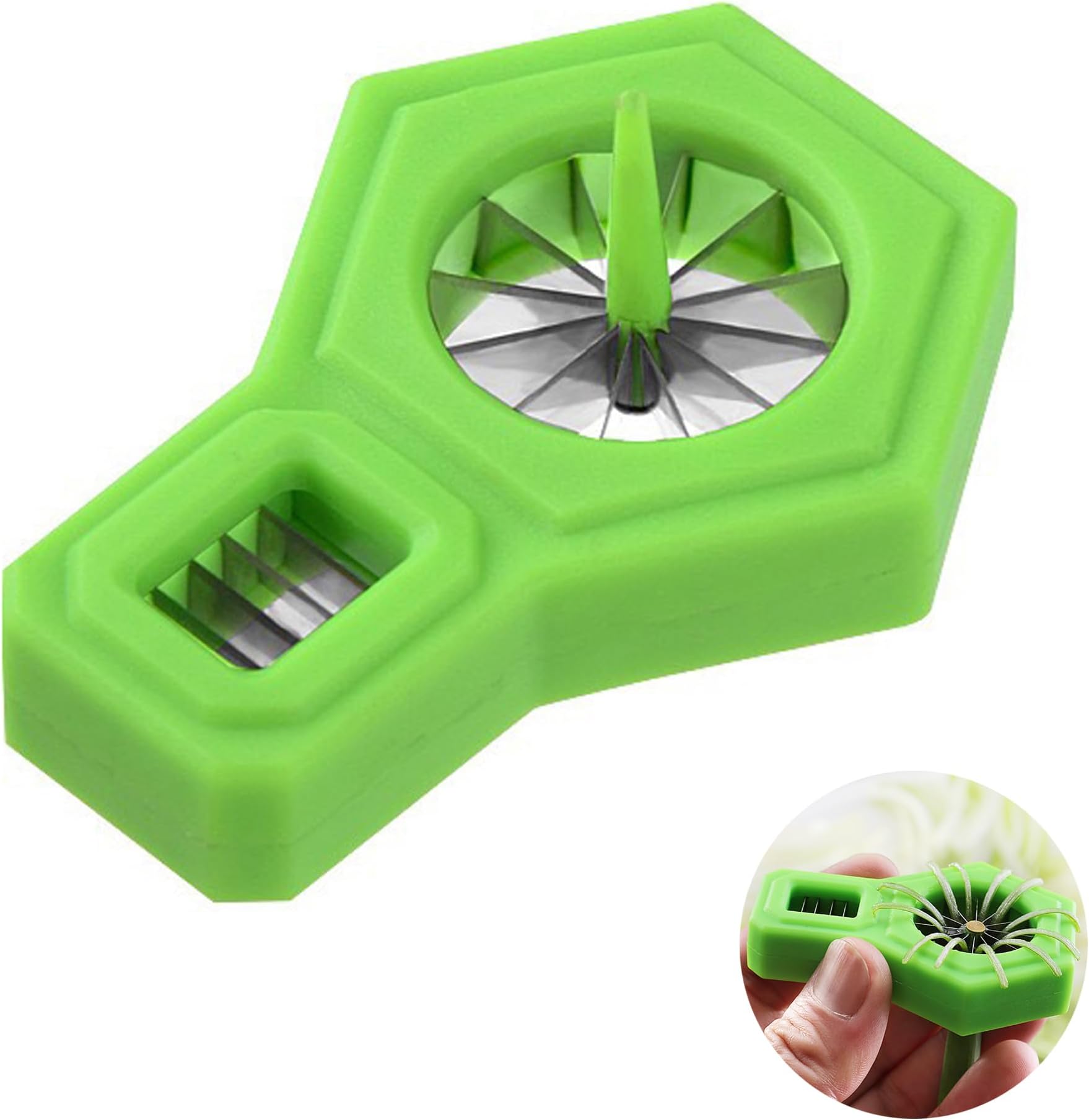 Amazon.com: Agatige 2PCS Onion Shredder, Green Onion Knife Stainless ...