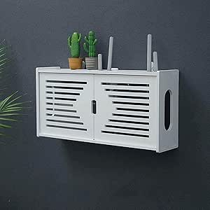 Wireless Router Rack, Wall-Mounted WiFi Storage Box, Modem Cable Router ...