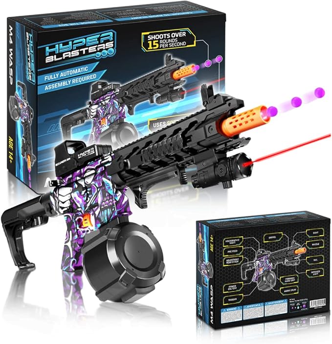 Amazon.com: HyperBlasters M4 Wasp Gel Ball Blaster with 1000 Round ...