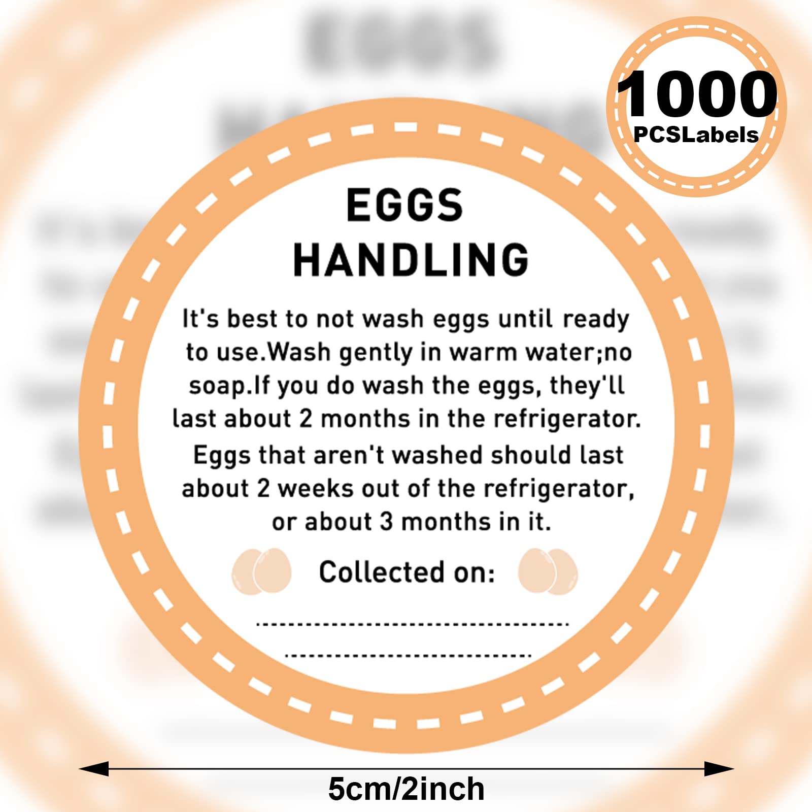 Snapklik.com : 1000 Pcs Farm Fresh Eggs Carton Labels Stickers 2 Inch ...