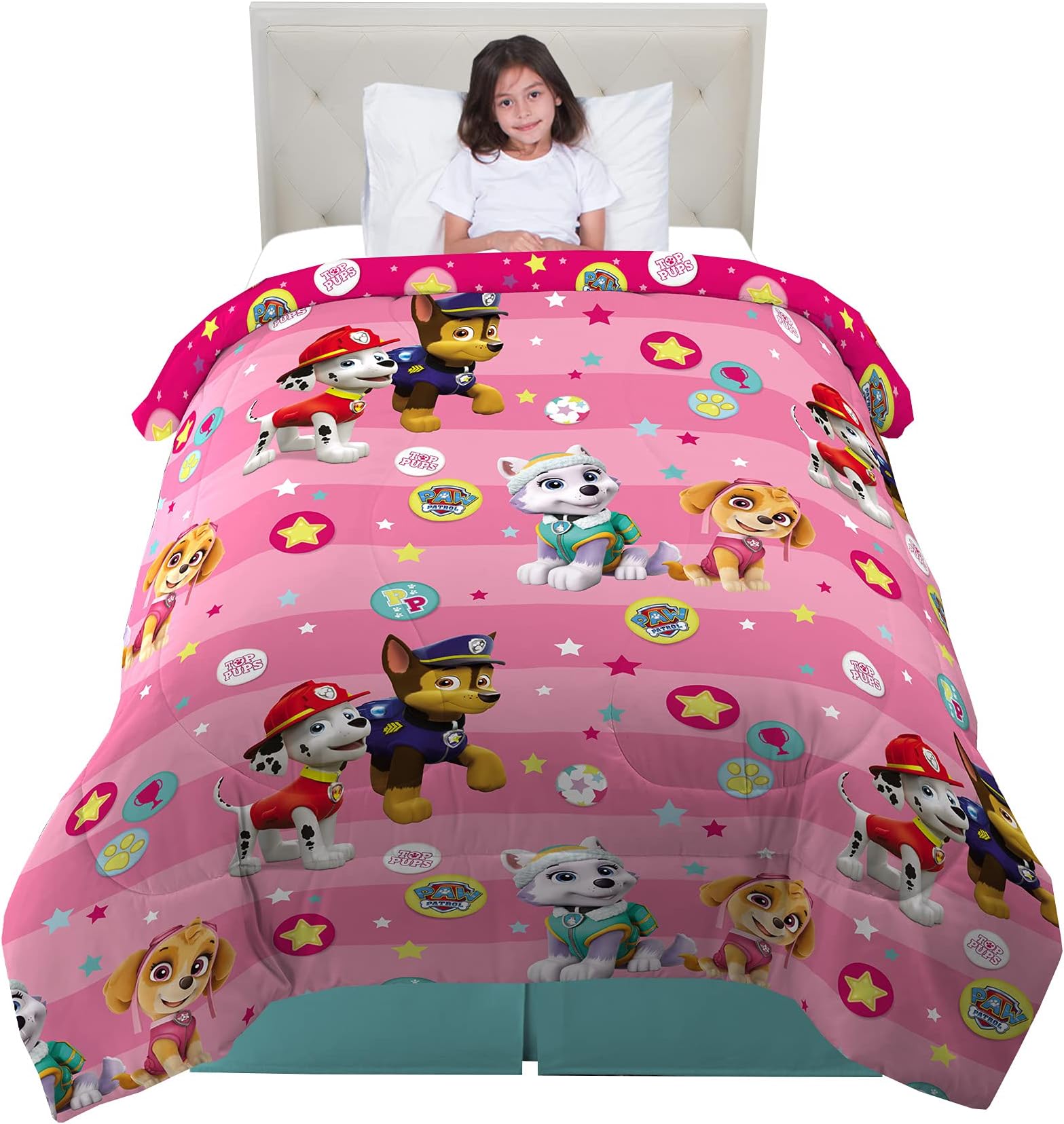 Amazon.com: Franco Paw Patrol Girls Bedding Super Soft Comforter, Sheet ...