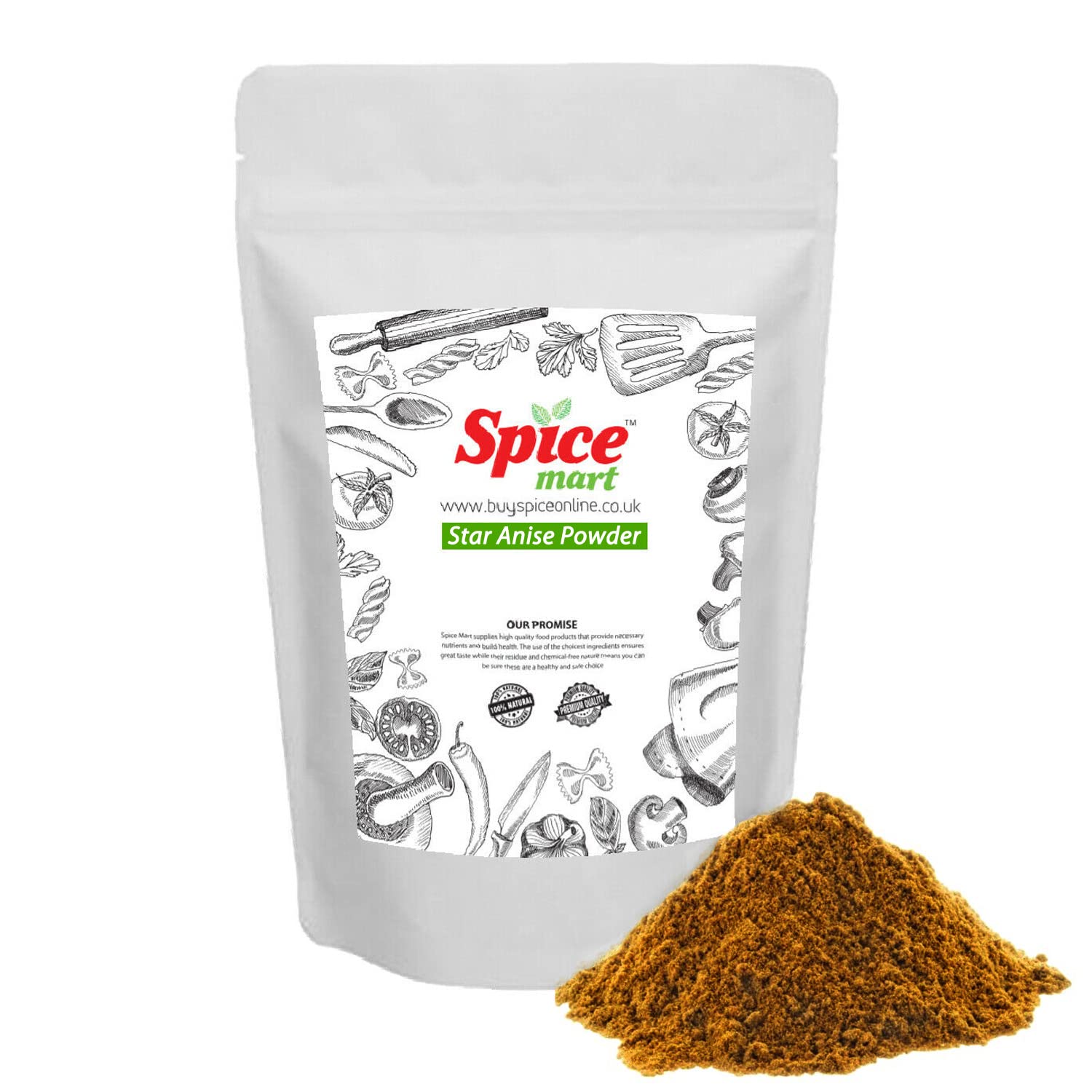 Star Anise Powder| Badiyan Powder | Badiya | Premium Quality Ground ...