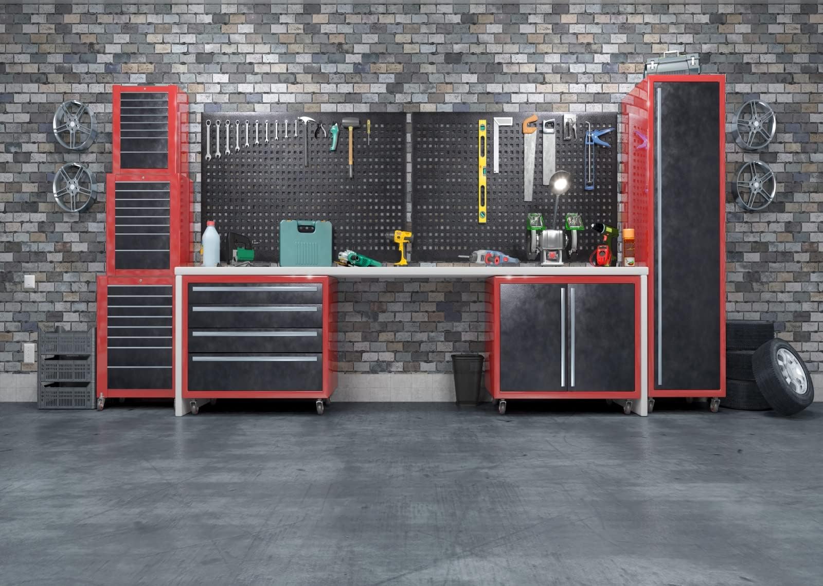 Amazon.com: BELECO 9x6ft Fabric Modern Garage Backdrops for Photography ...